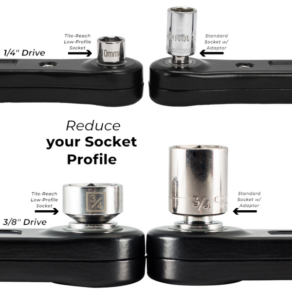 1/4" Drive Low Profile Socket Set - Tite-Reach®